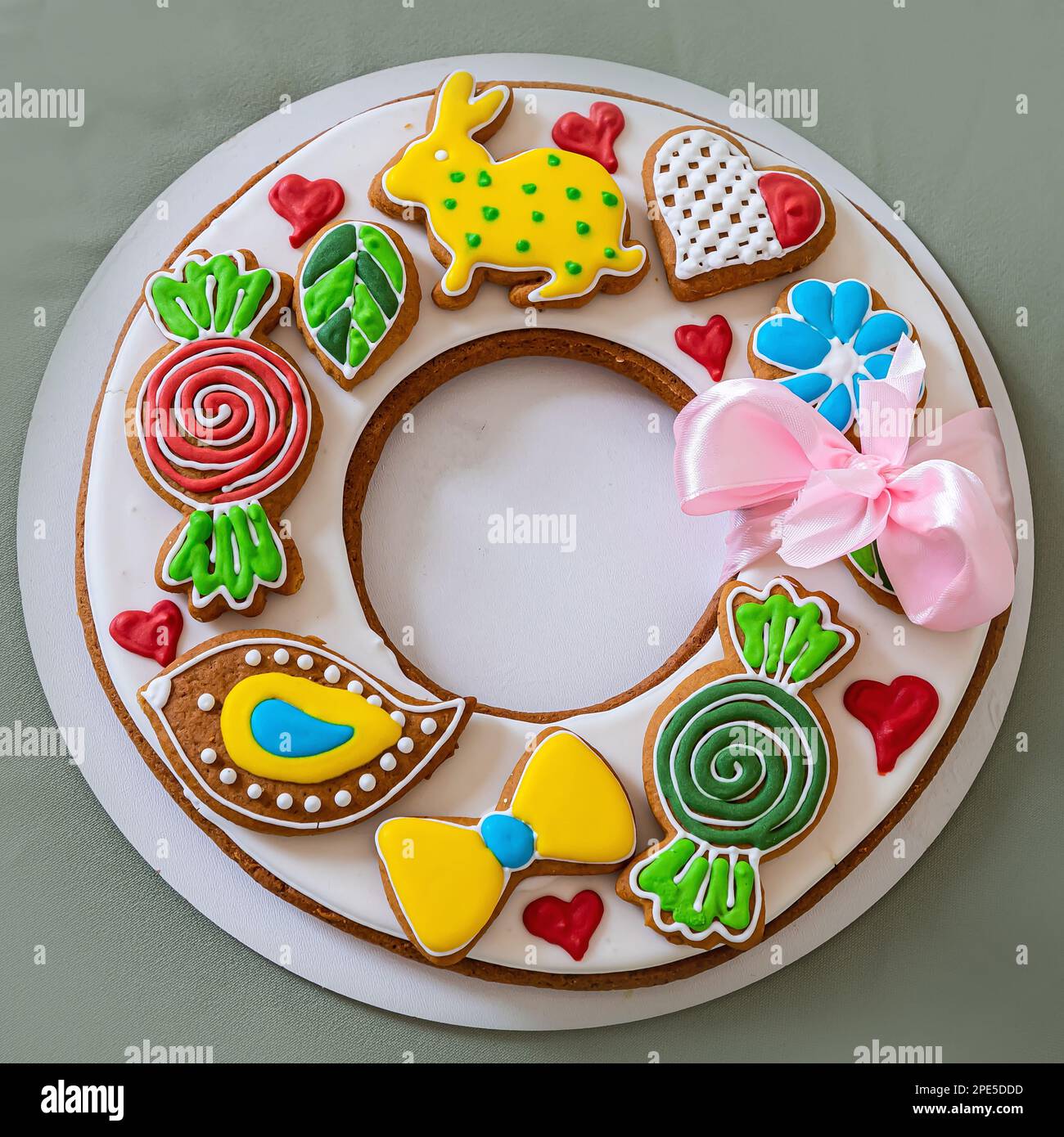 ginger cookies. Easter. scenery that can be eaten. handmade Stock Photo ...