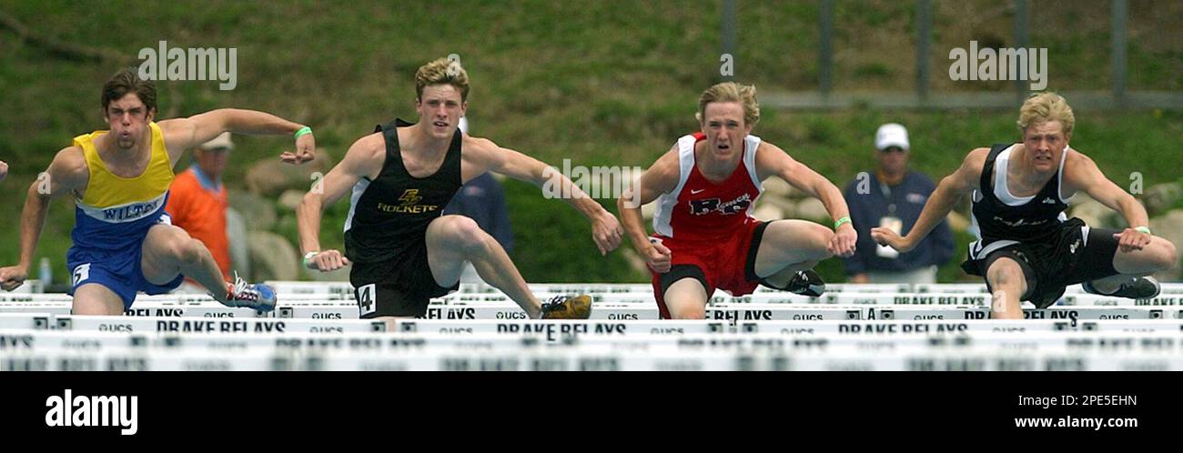 From left; Wilton's Matt Wagaman, Eddyville-Blakesburg's Nick Batterson ...