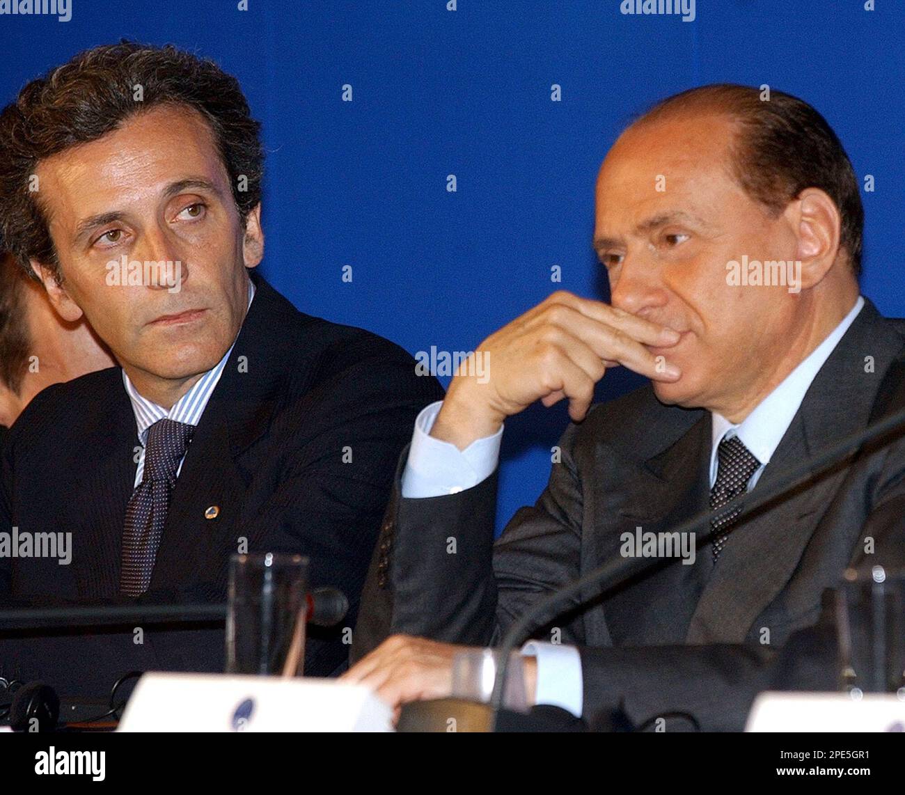 **FILE** Vittorio Grilli, left, with Italian Premier Silvio Berlusconi ...