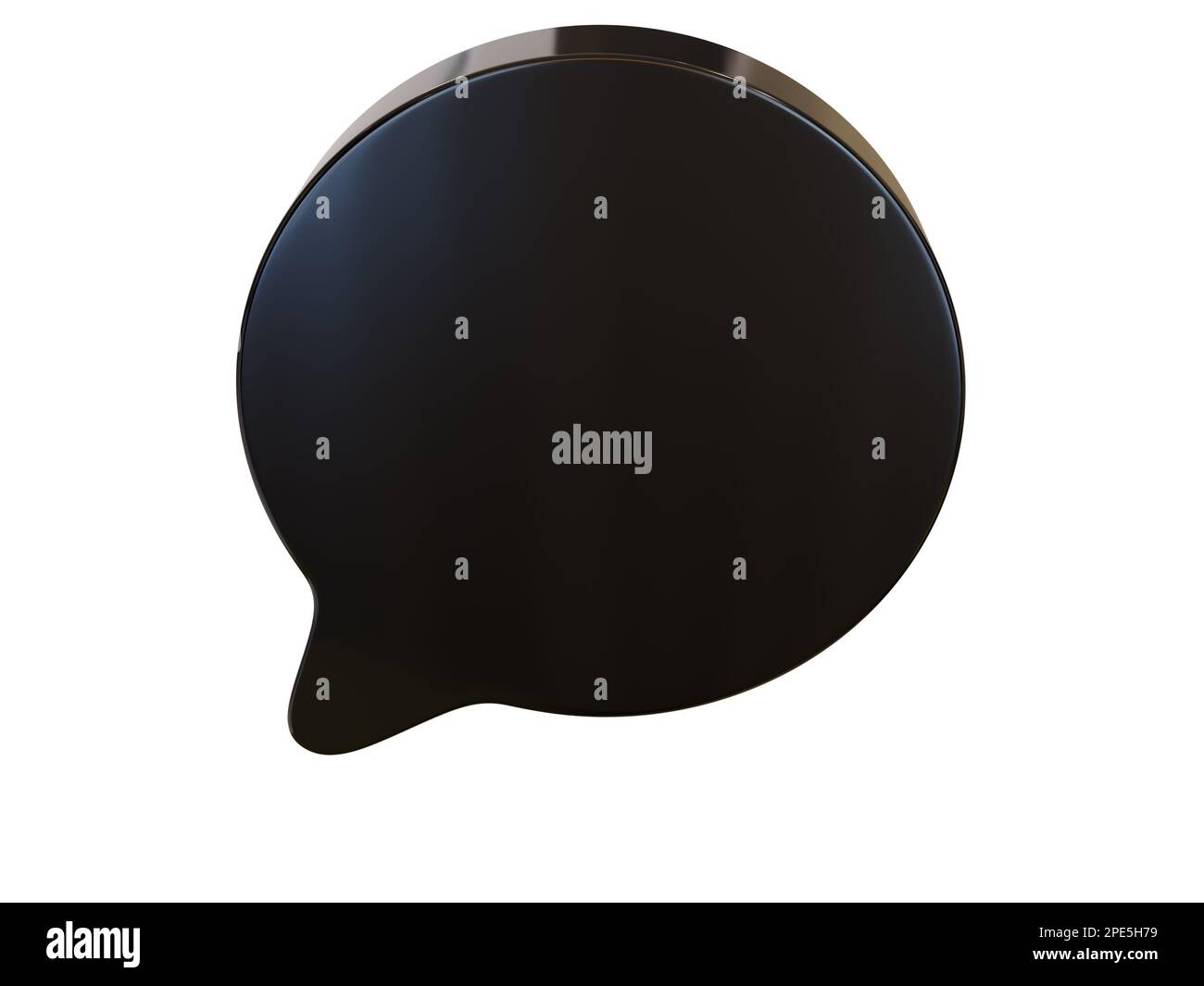 Black round dialog bubble. 3d render Stock Photo - Alamy