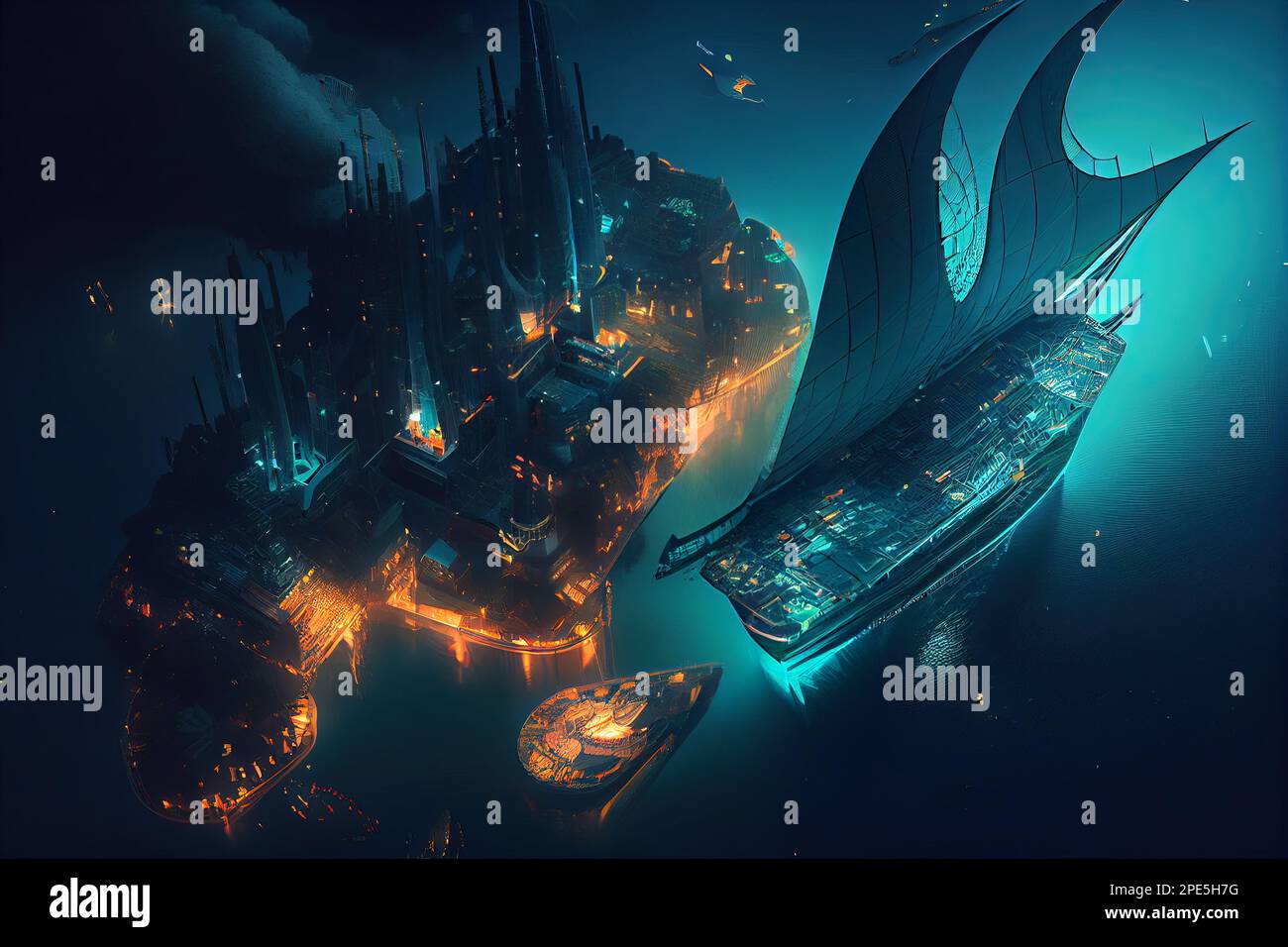 City in virtual reality Stock Photo - Alamy