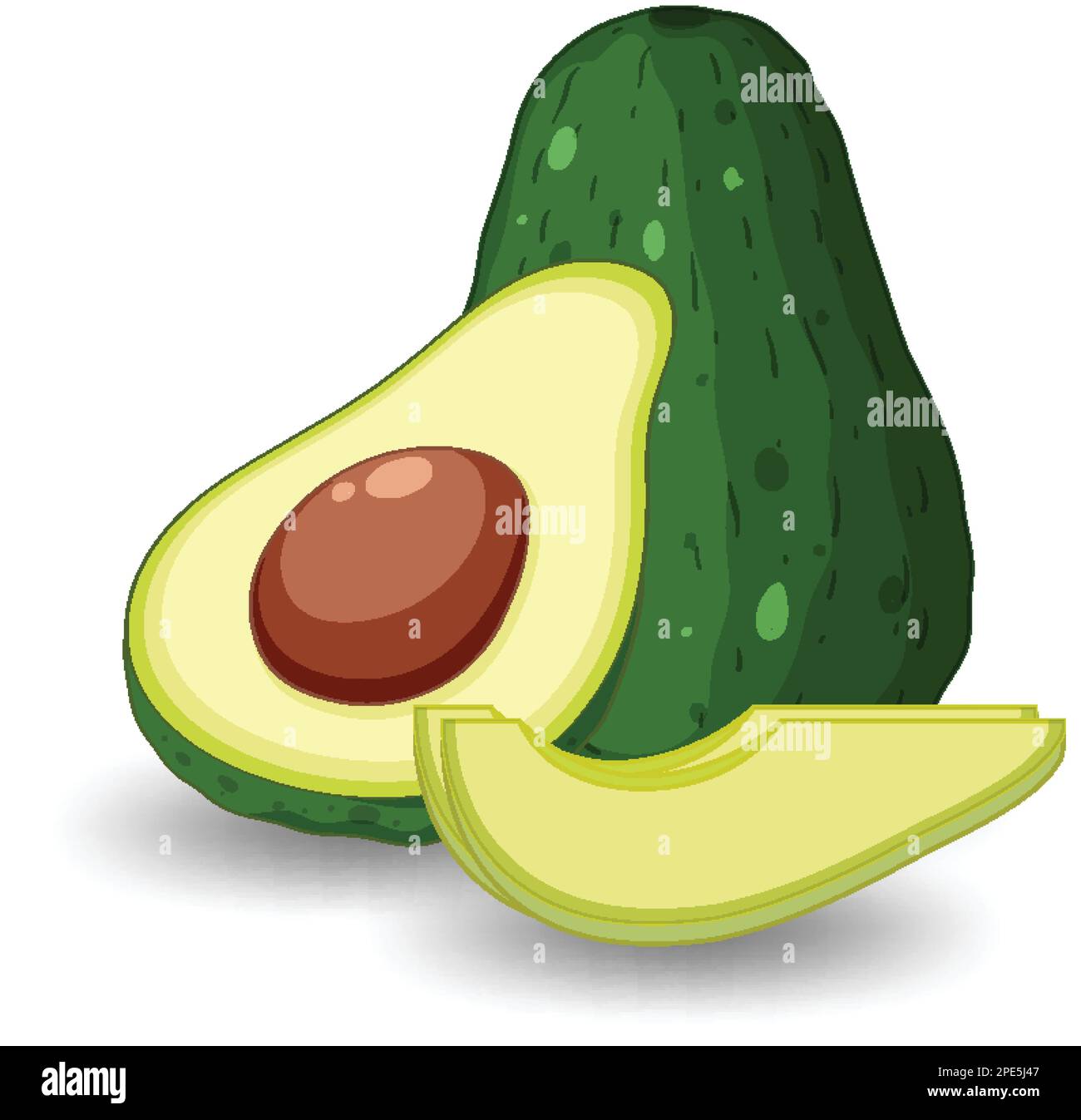 Isolated avocado fruit cartoon illustration Stock Vector Image & Art ...