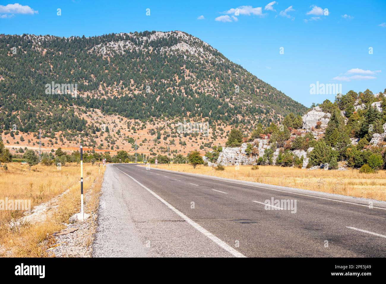 Scenic asphalt road in mountains in Turkey. Travel transport and ...