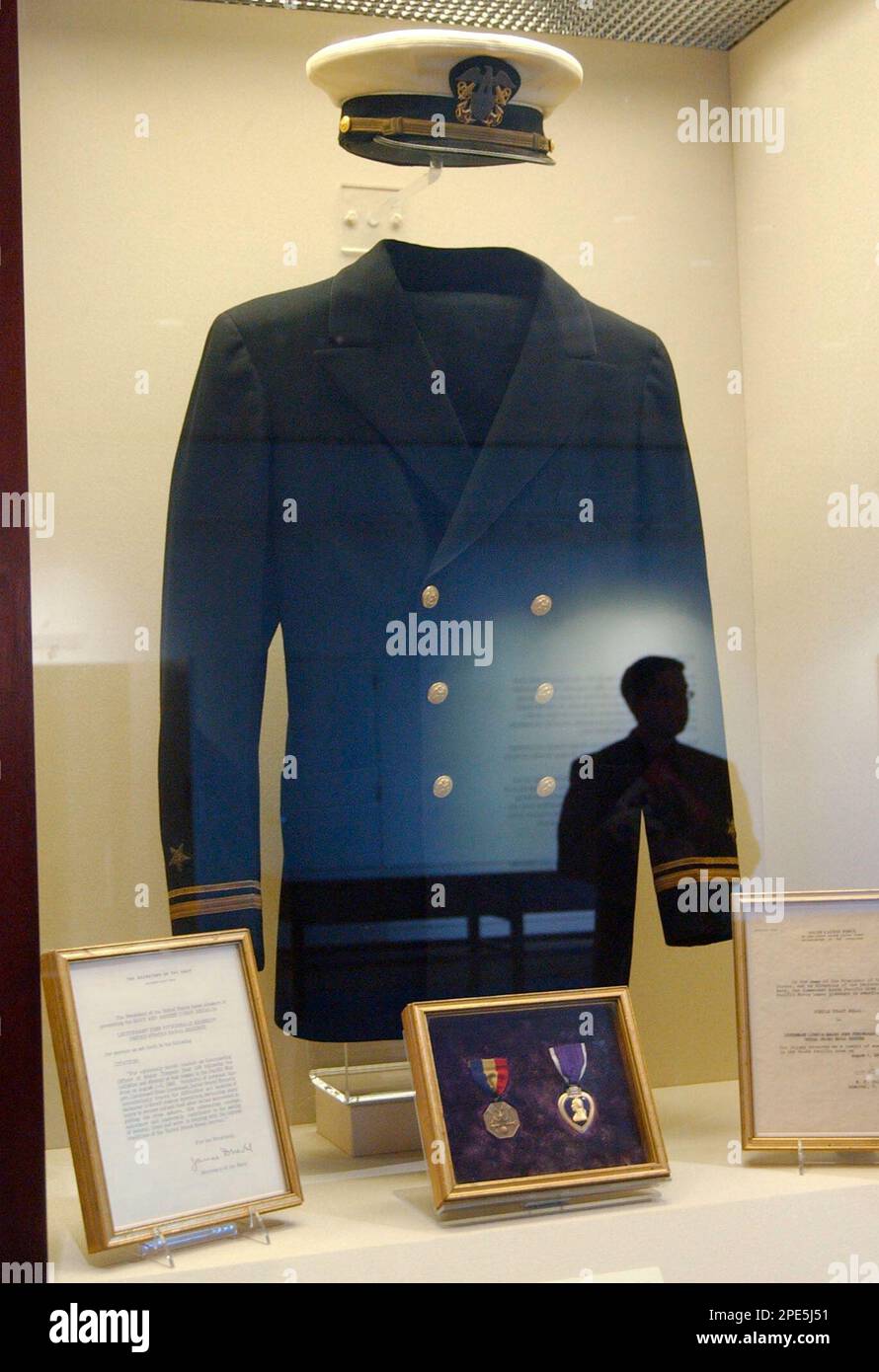 Lt. John F. Kennedy's US Navy uniform on display, Thursday, May 19 ...