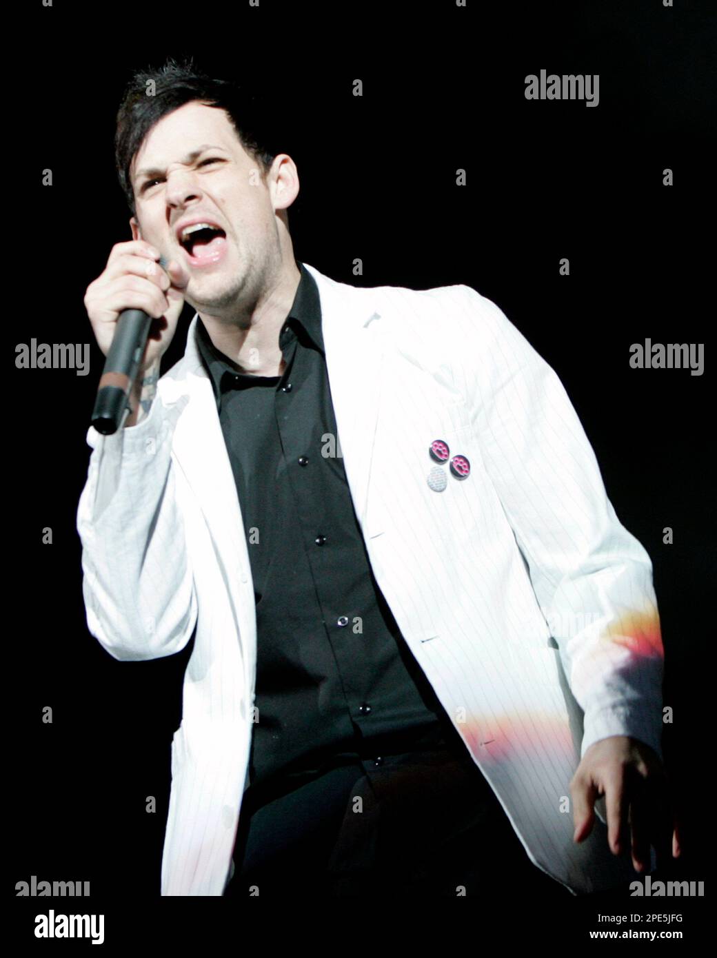 Joel Madden lead vocalist of the punk rock band Good Charlotte performs ...