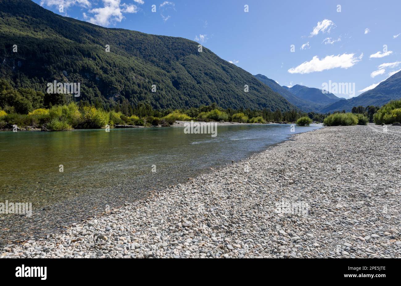 Enjoying a beautiful, crystal clear river in Futaleufú, Patagonia ...