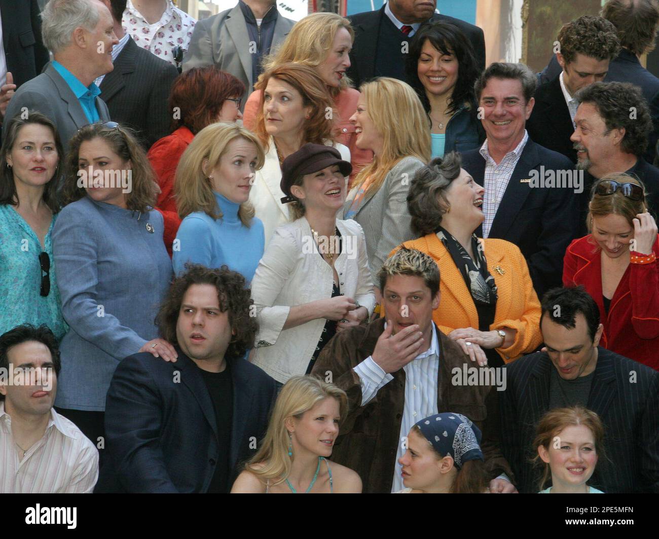 Tony Award actor nominees break their pose for a moment after they ...
