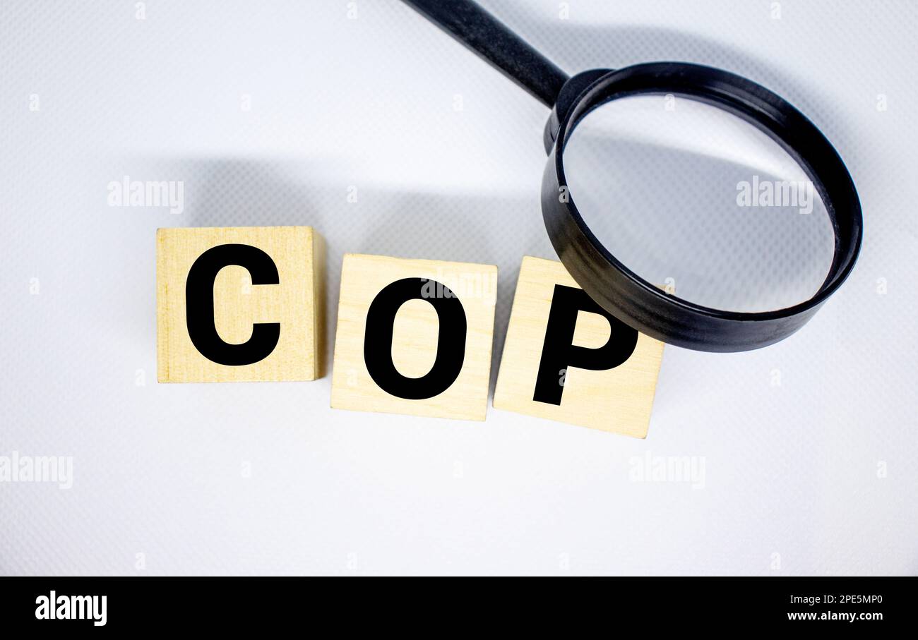 COP Colombia Peso sign on colorful wooden cubes Stock Photo - Alamy