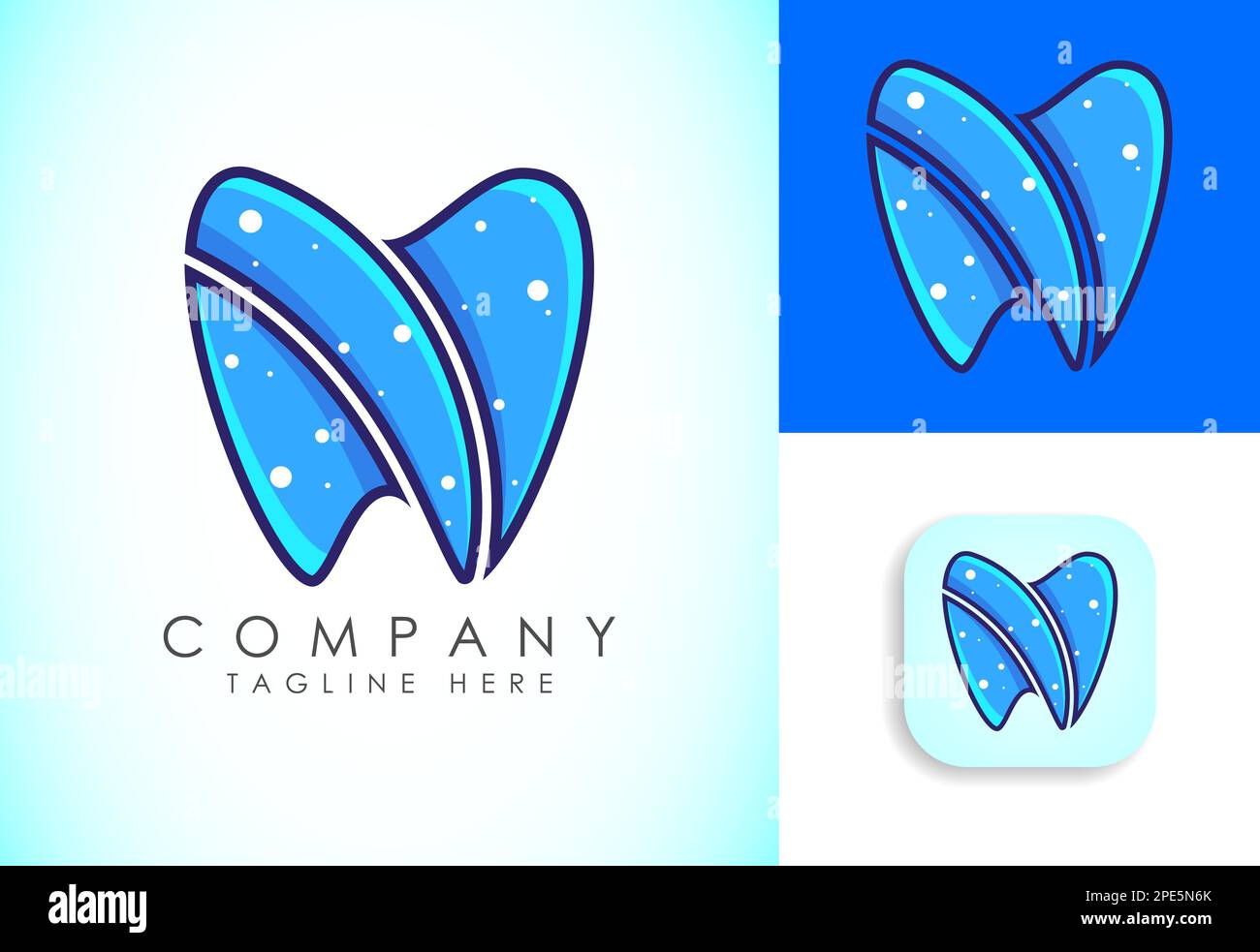 Dental clinic logo template, Dental gradient color logo design vector ...