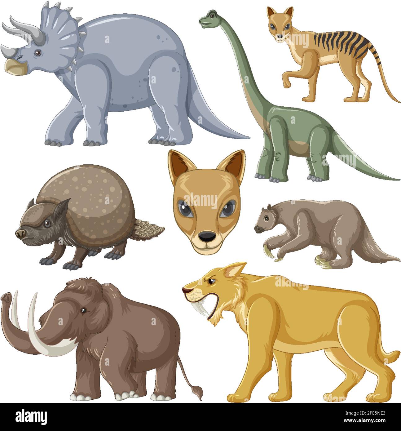 Collection of Extinct Animals illustration Stock Vector Image & Art - Alamy