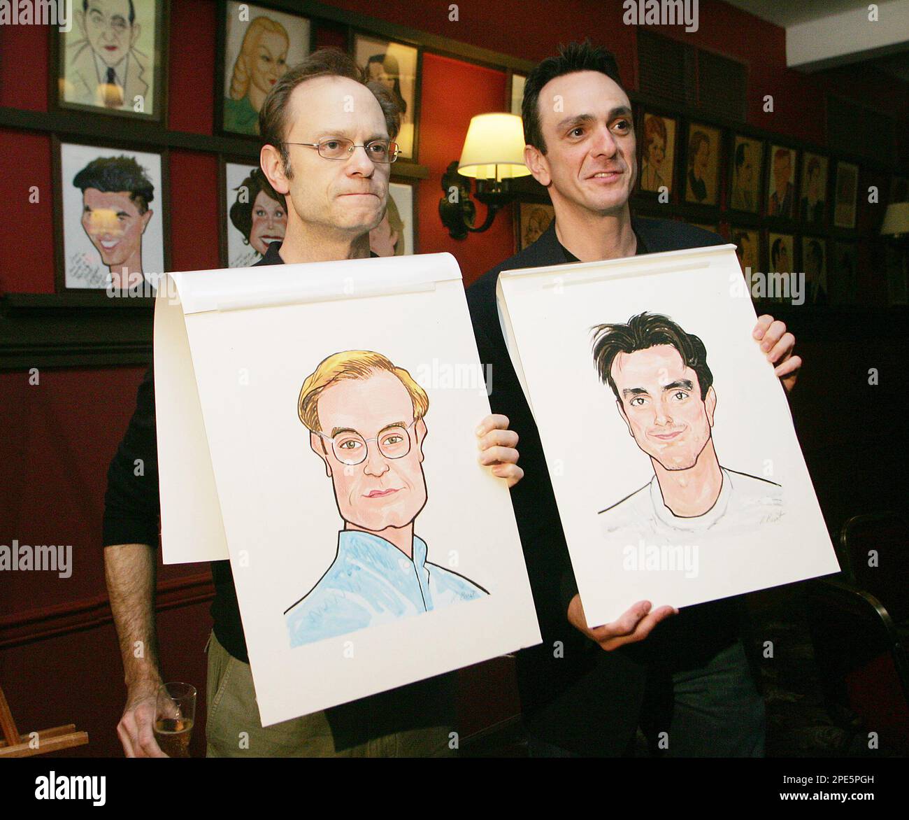 Actors of "Monty Python's Spamalot" David Hyde Pierce, left, and Hank ...