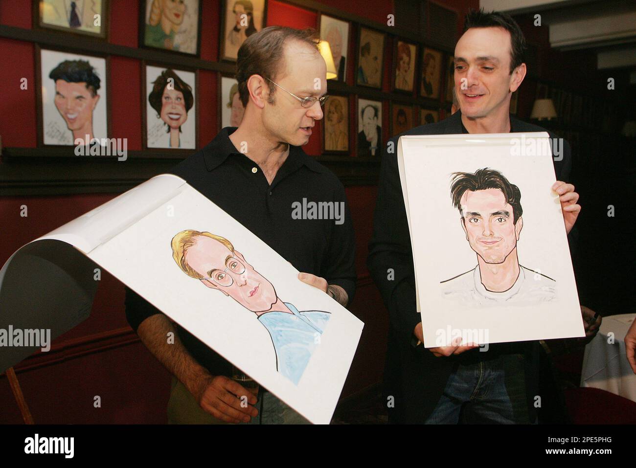 Actors of "Monty Python's Spamalot" David Hyde Pierce, left, and Hank ...