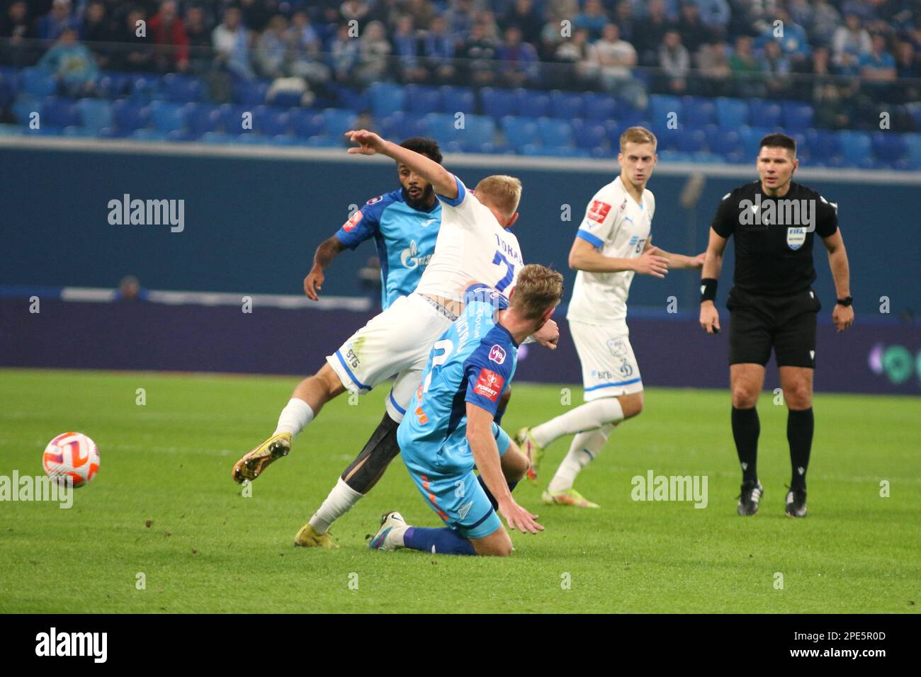 Saint Petersburg, Russia, 15 March 2023: Football. Russian Cup 2022/2023. Zenit FC - FC Dynamo ...