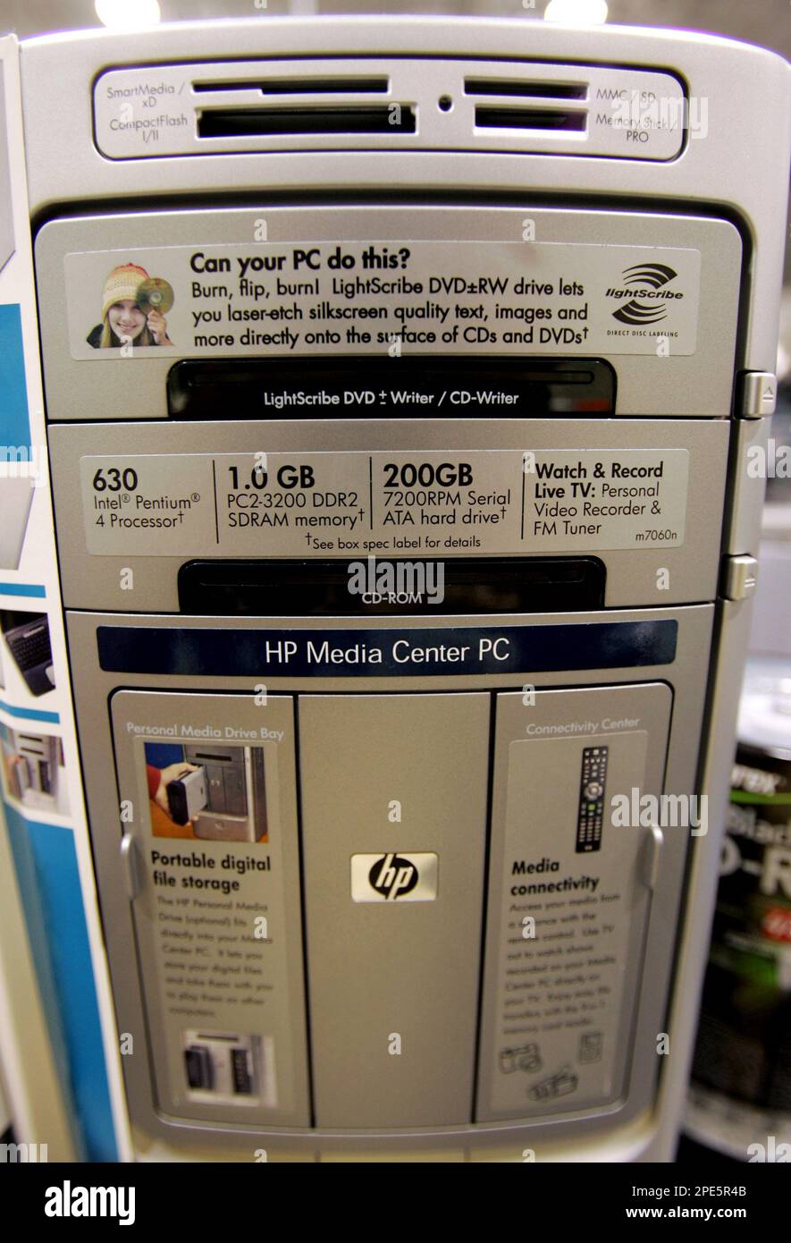 An advertisement is on a Hewlett Packard Company computer at a Best Buy ...