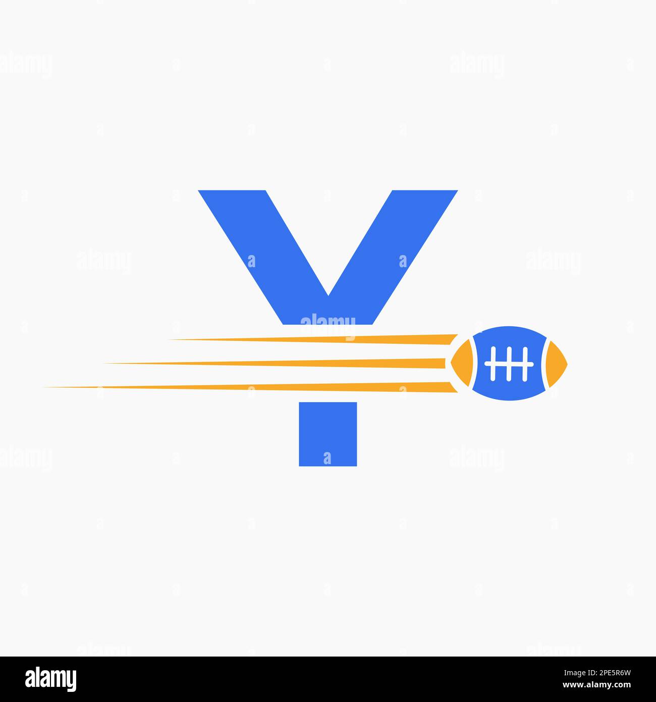Letter Y Rugby, Football Logo Combine With Rugby Ball Icon For American ...