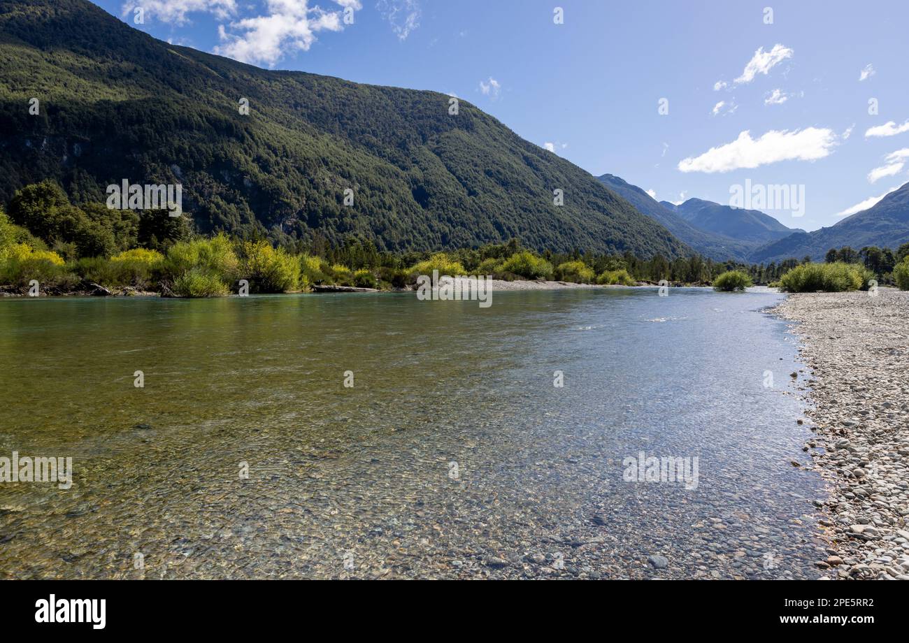 Enjoying a beautiful, crystal clear river in Futaleufú, Patagonia ...