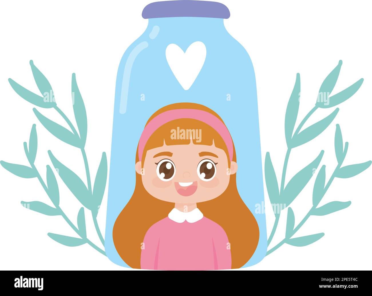 autism girl in glass Stock Vector Image & Art - Alamy