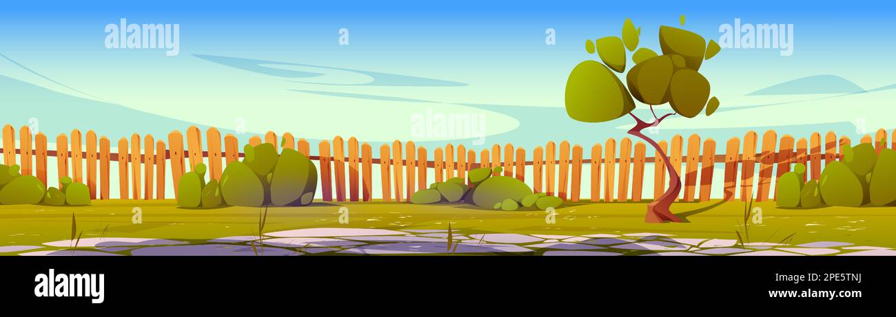 Paved backyard Stock Vector Images - Alamy