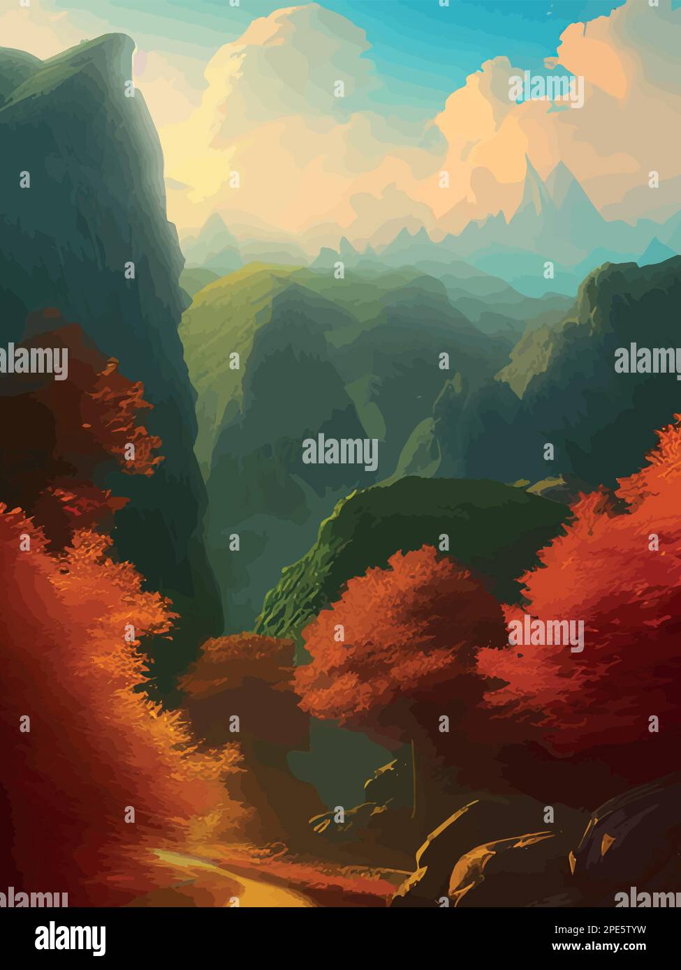 Colorful landforms Stock Vector Images - Alamy