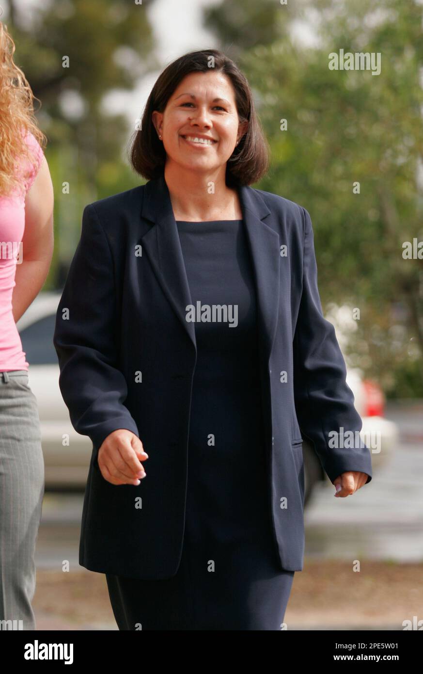 Defense witness Maria Gomez arrives for the Michael Jackson's child ...