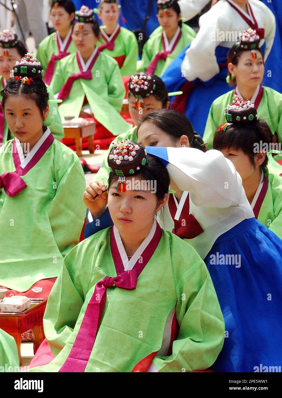 South Korean girls attend the Coming of Age Day Ceremony in Seoul ...