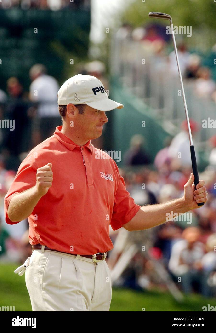 Byron Nelson Championship winner Ted Purdy begins to celebrate his ...