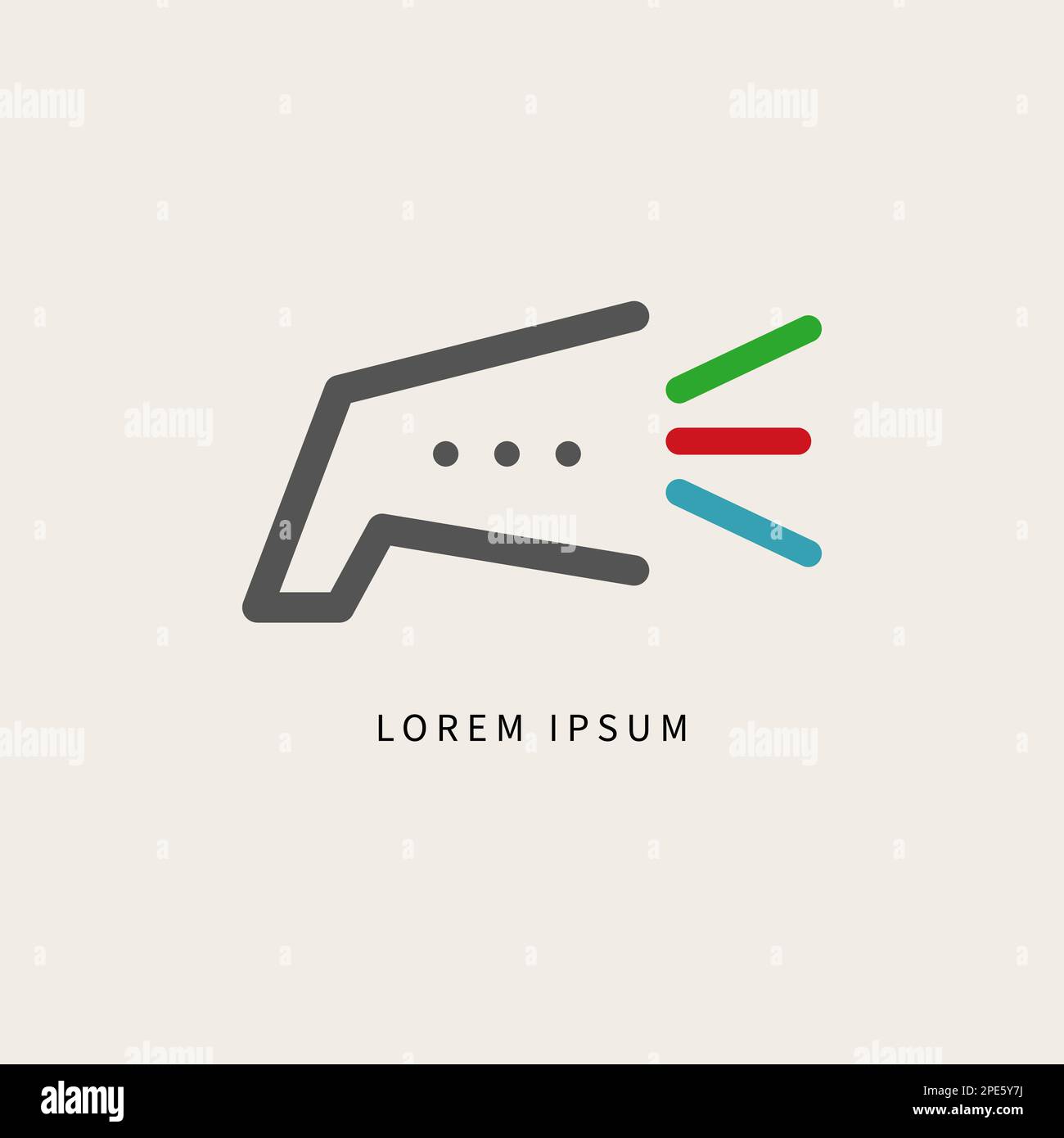 PR icon with speaker. Simple public relations logo. PR agency flat ...