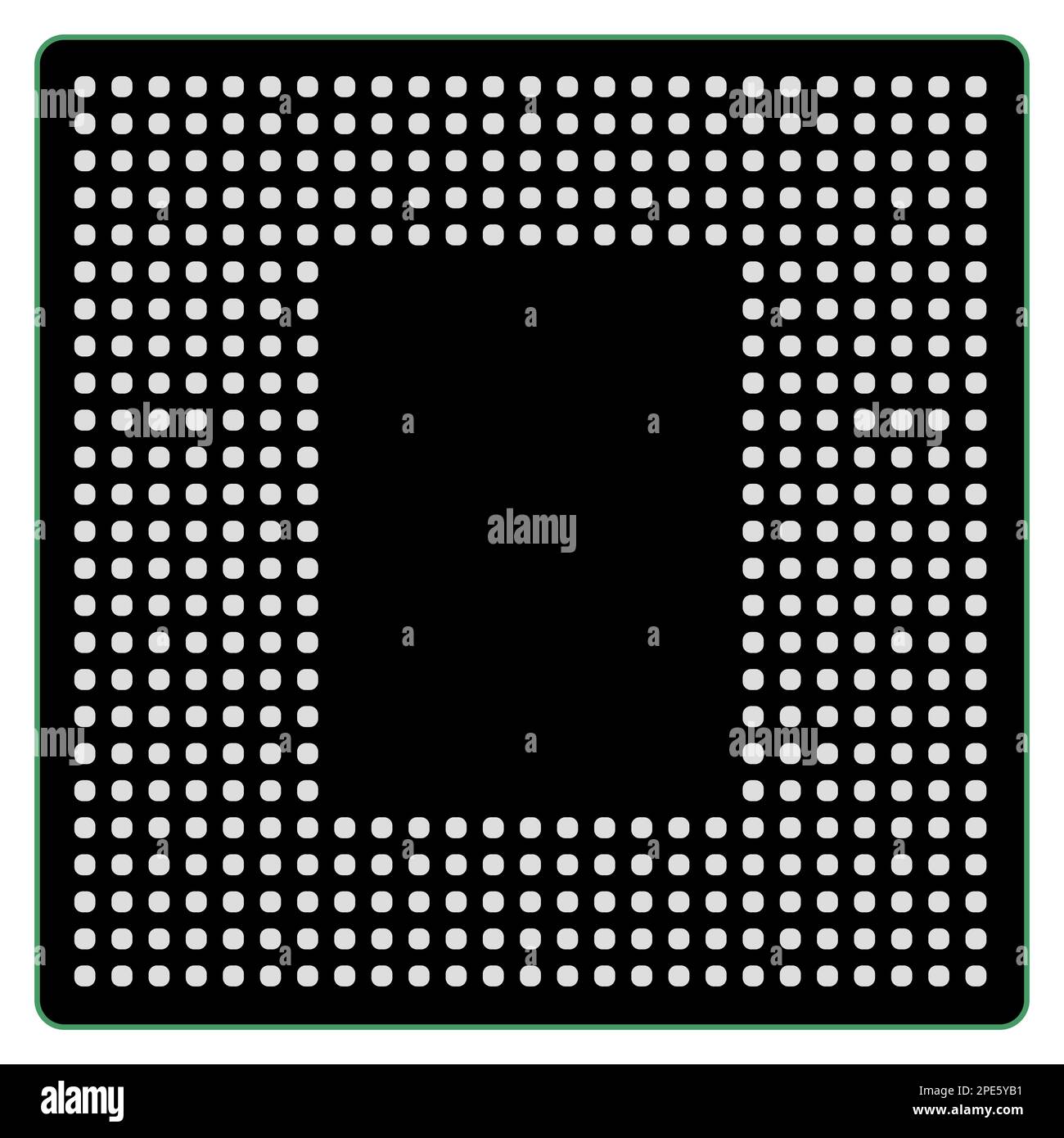 Computer or mobile chip isolated on white background. Vector clipart ...