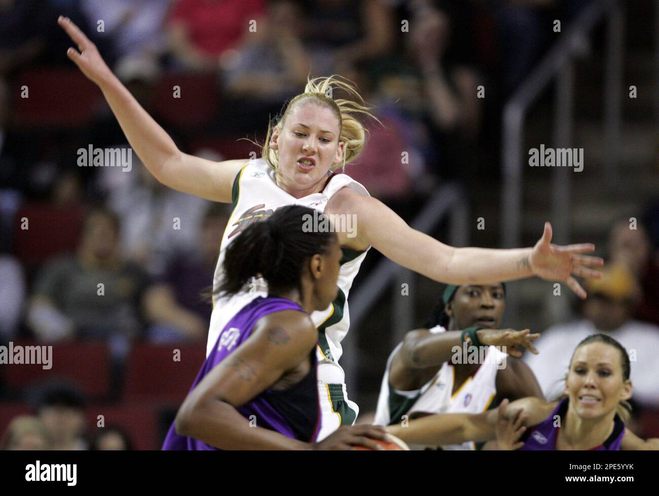 Seattle Storm's Lauren Jackson, of Australia, leaps to defend ...