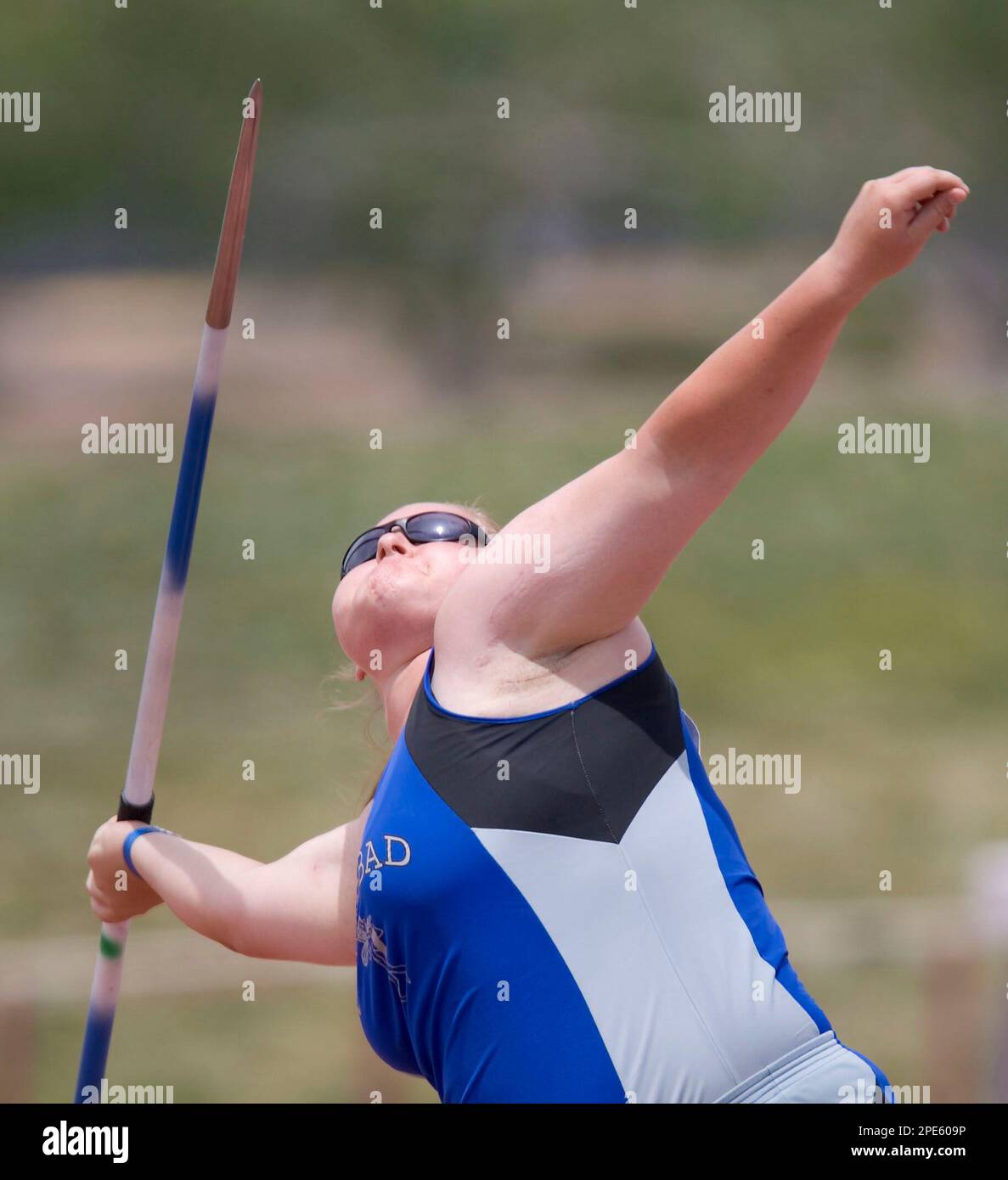 Carlsbad's Ashley Burns competes in the Class 5A javelin final at the ...