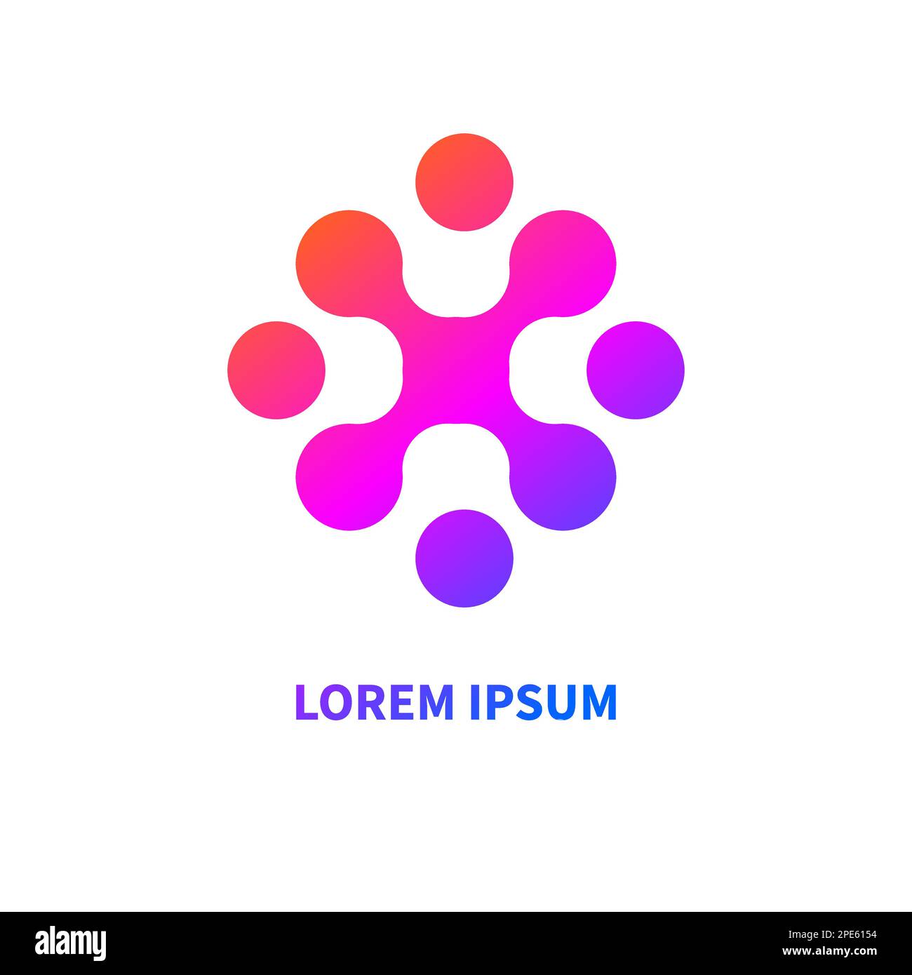 Four connected people logo. Teamwork icon, networking business concept ...