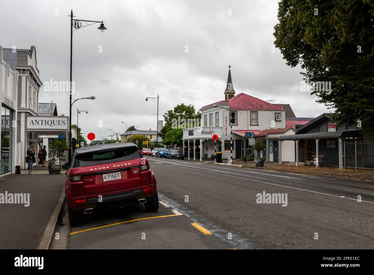 Main Street, Greytown, New Zealand. Historic buildings on Greytown ...