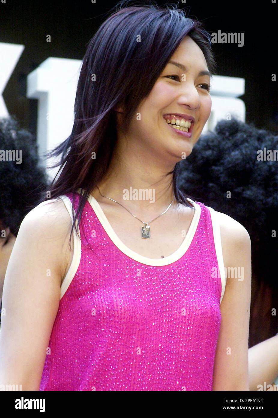 Hong Kong Canto-pop singer Miriam Yeung makes an appearance at a ...