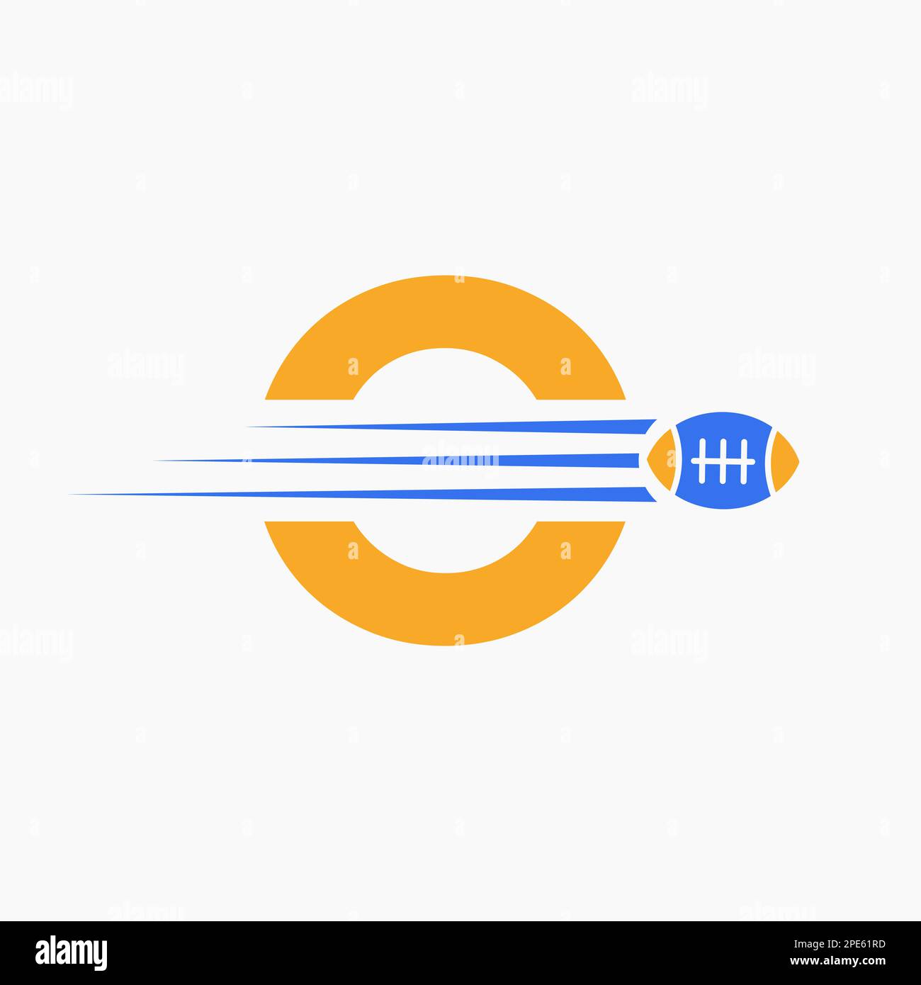 Letter O Rugby, Football Logo Combine With Rugby Ball Icon For American ...