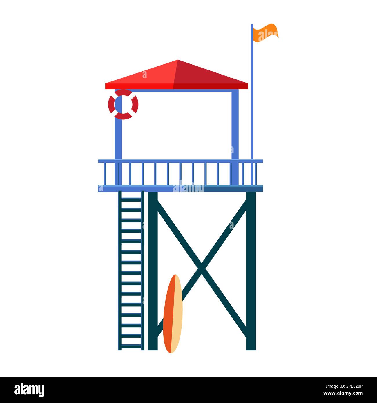 Lifeguard Tower icon. Station building illustration isolated Stock ...