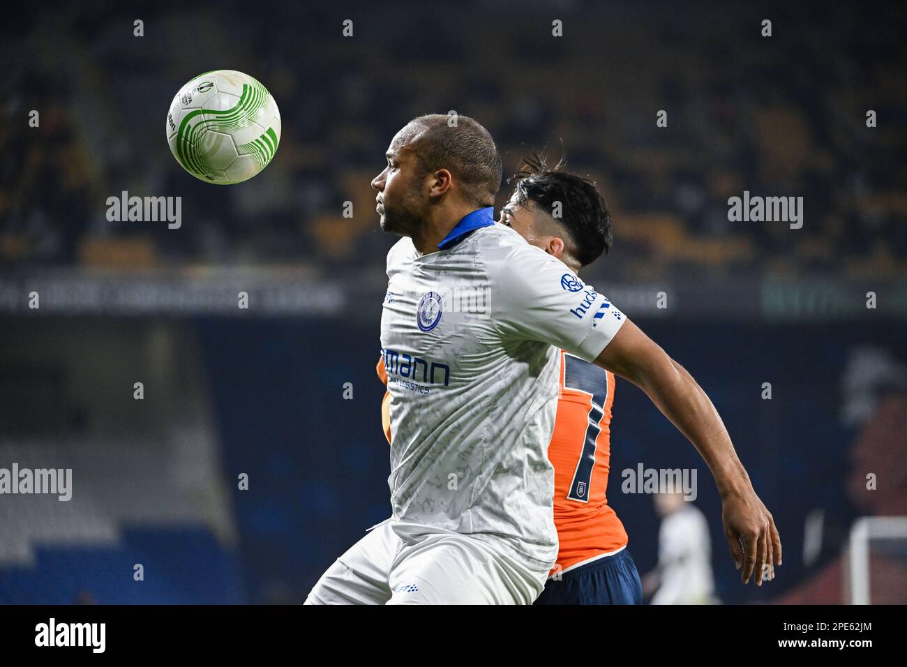 Gent's Vadis Odjidja-Ofoe and Basaksehir's Serdar Gurler pictured in ...