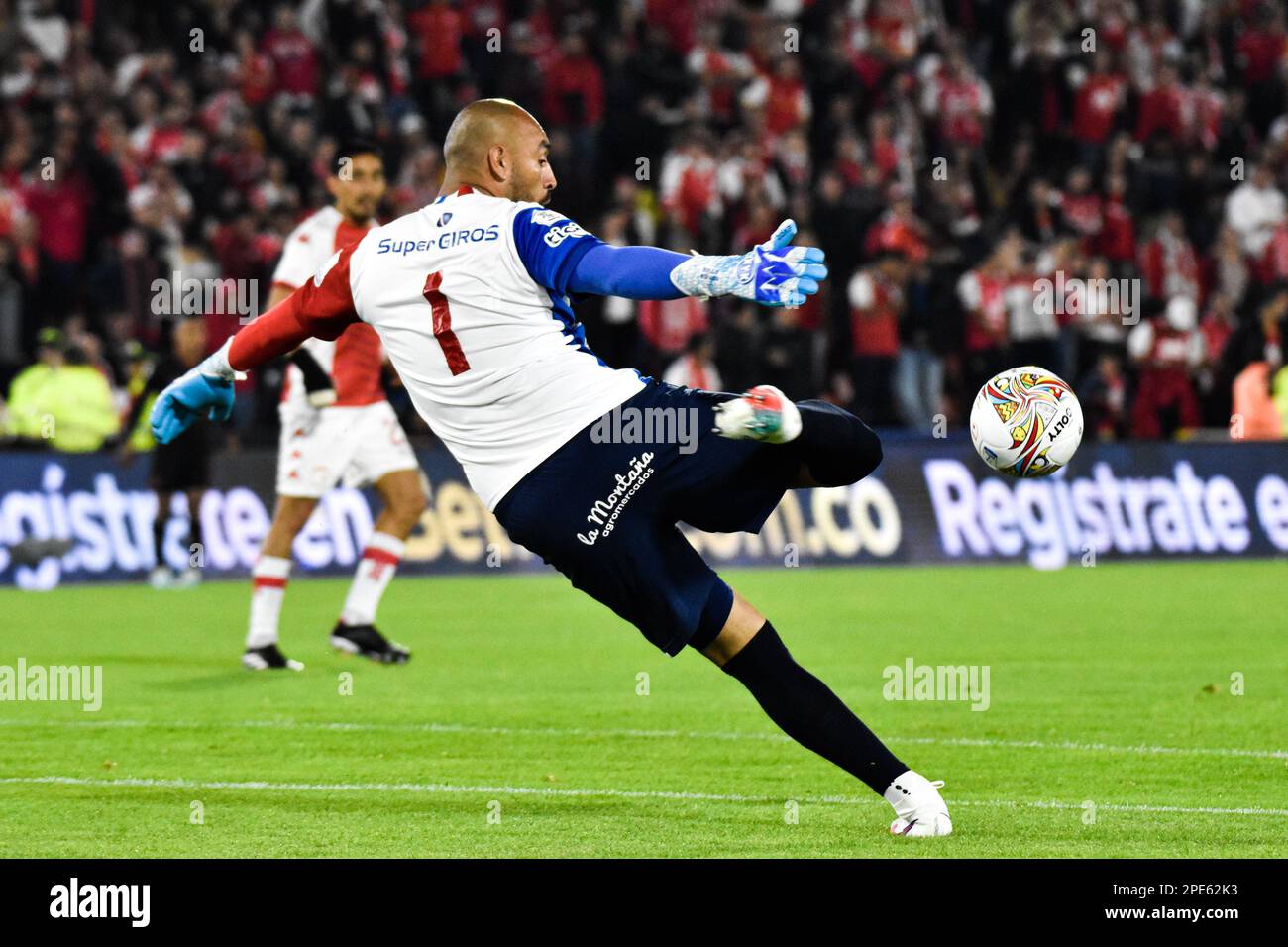 Bogota, Colombia. 14th Mar, 2023. Santa Fe's Jose Johan Silva during ...
