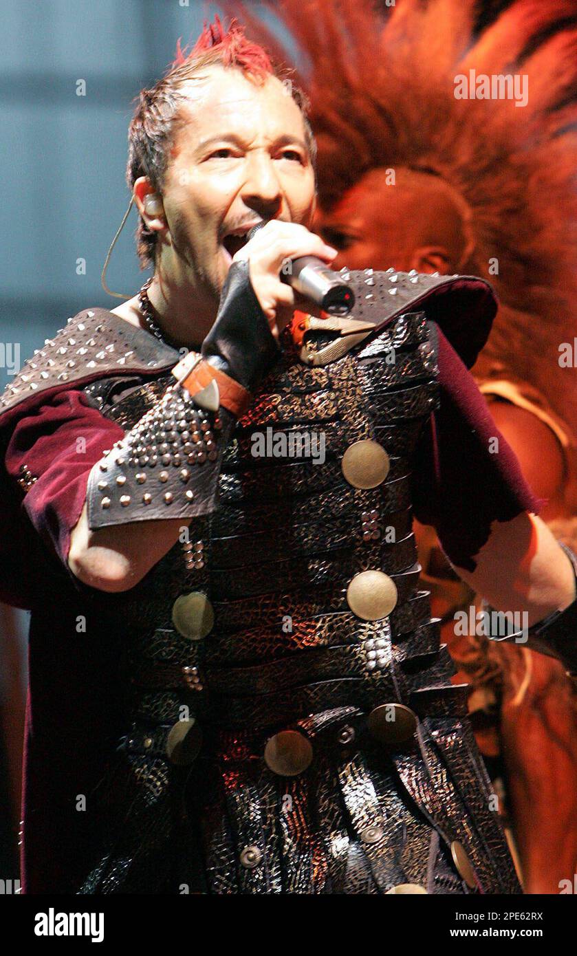 Swiss musician and dancer Rene Baumann alias DJ Bobo performs with ...