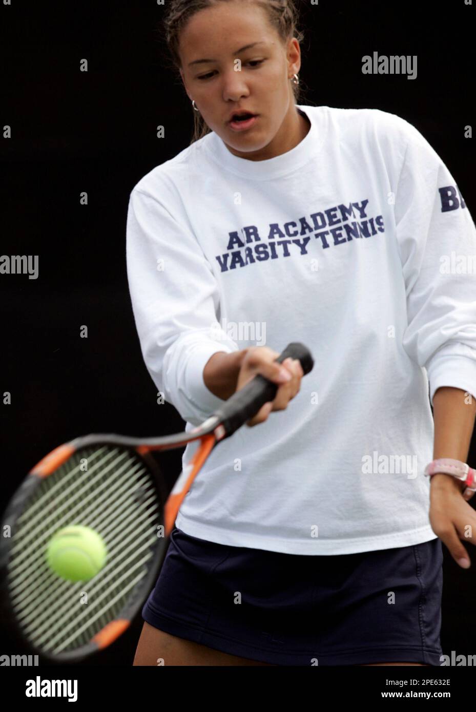Air Academy's Tiffany Knop returns a serve from Malia Murray from ...