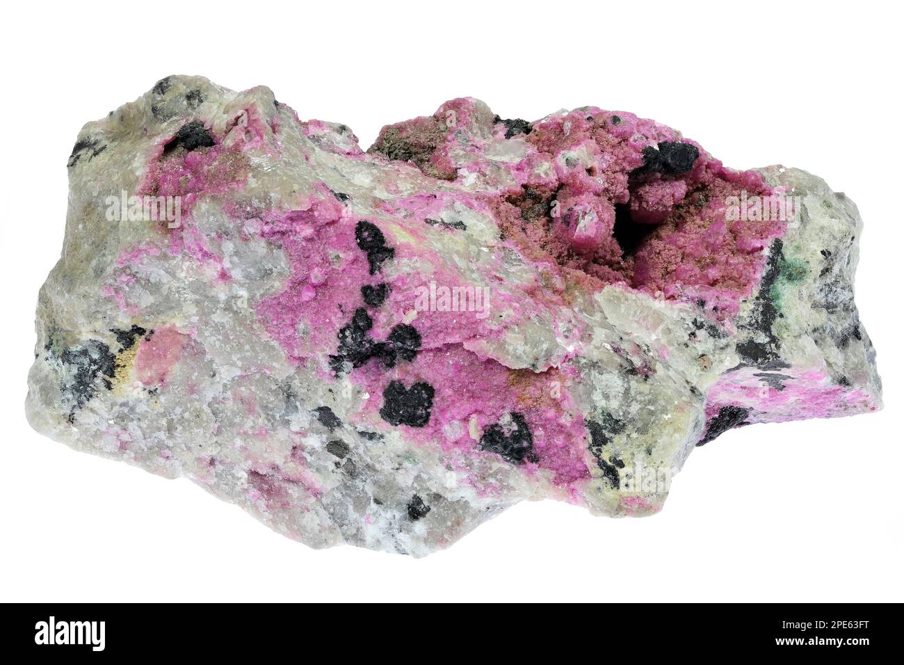 cobalto calcite from DR Congo isolated on white background Stock Photo ...