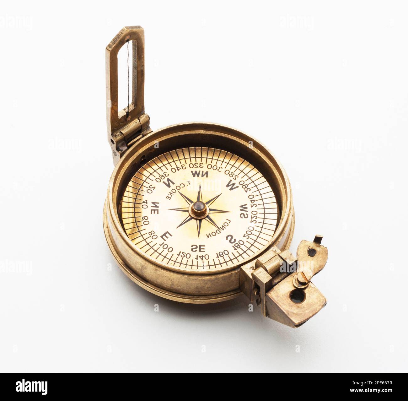 old compass isolated on white background Stock Photo - Alamy