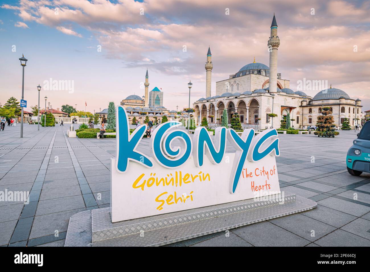 13 September 2022, Konya, Turkiye: Main square in Konya city with ...