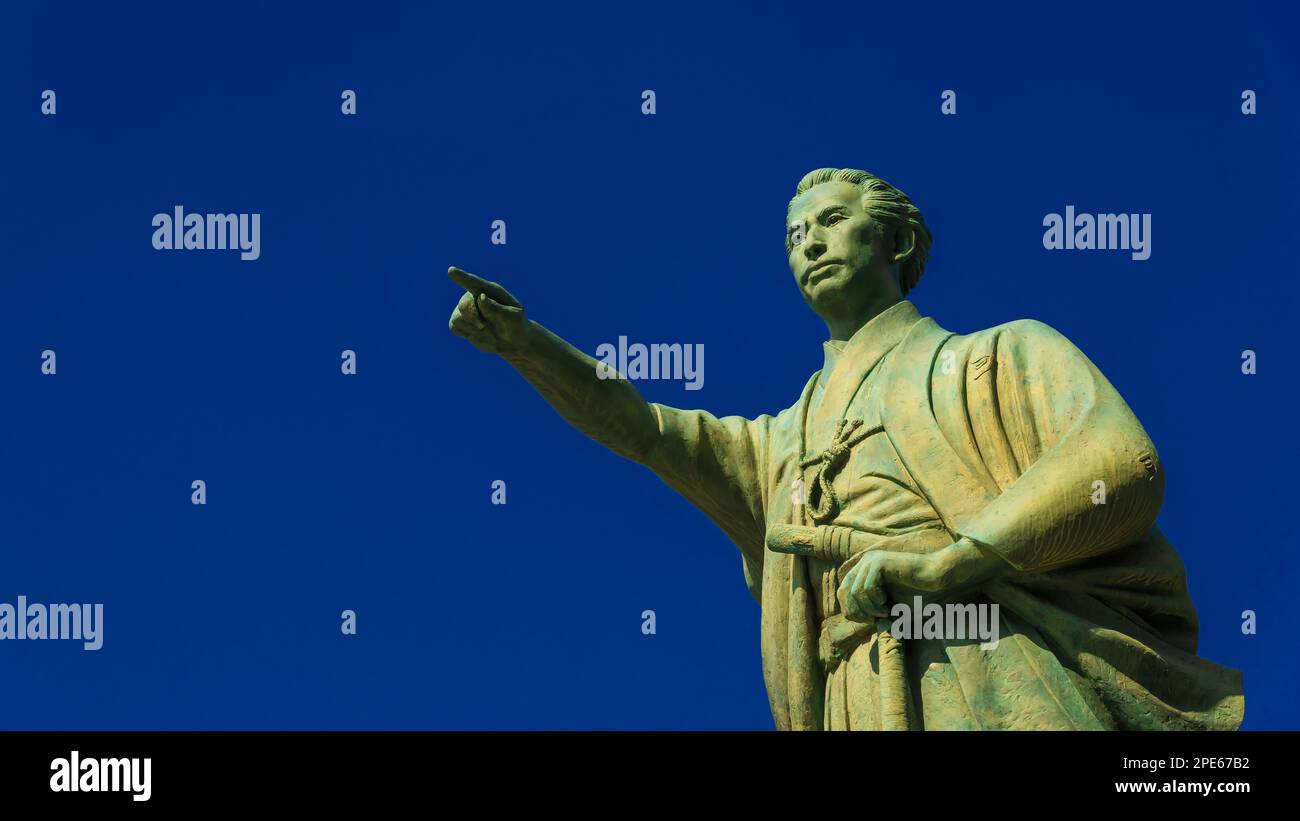 Katsu Kaishu statue in Sumdida ward in Tokyo, a 19th century statesman ...