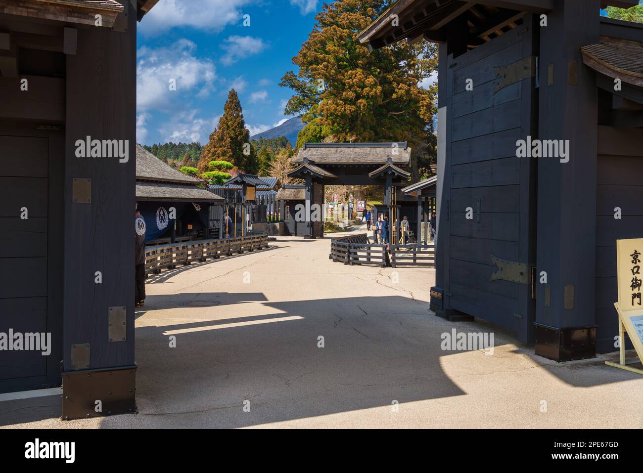 View of Hakone Barrier entrance, a Tokugawa Shogunate Era checkpoint in ...
