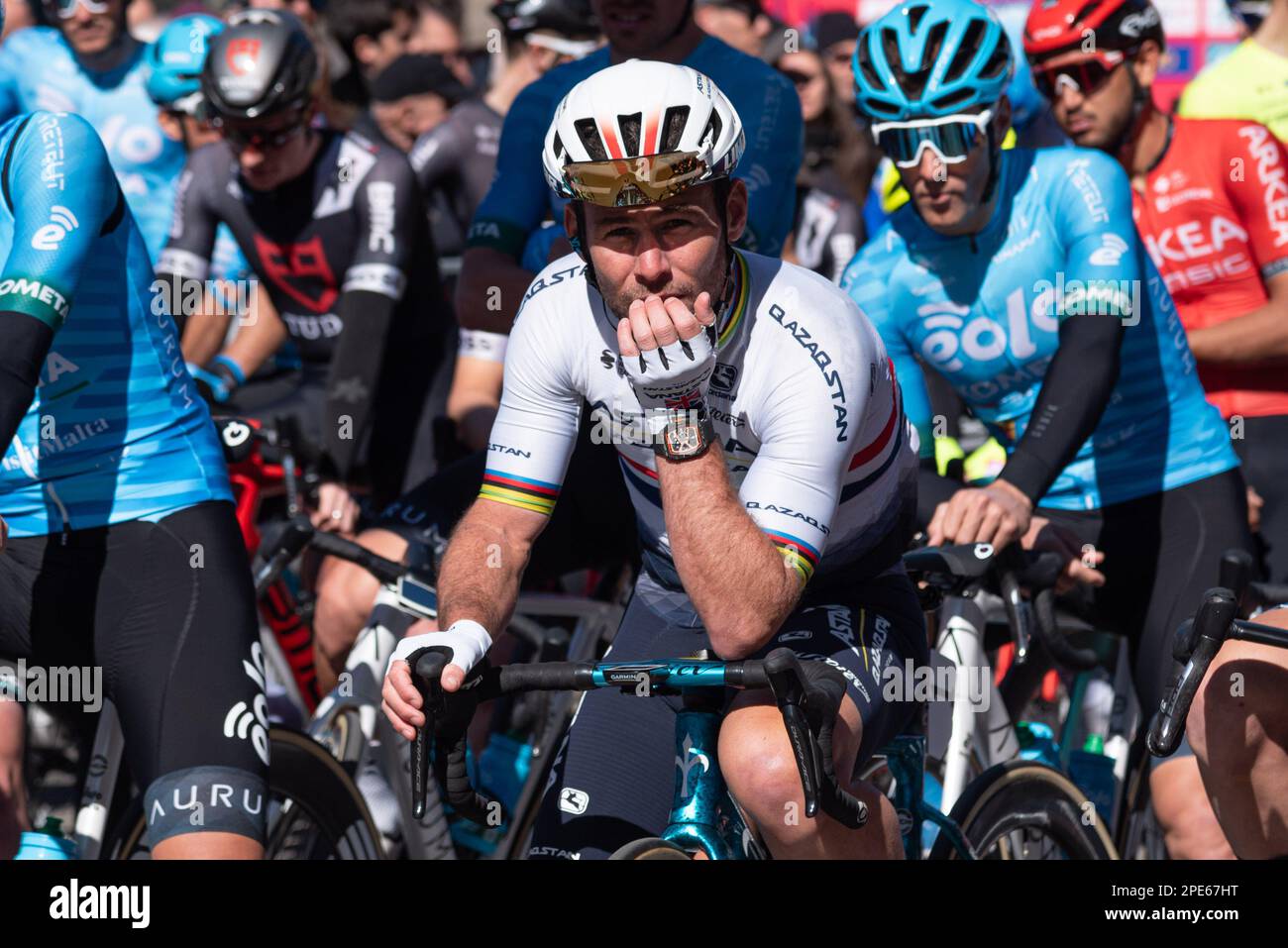 Laigueglia, Piedmont, Italy. 15th Mar, 2023. British rider and sprinter ...