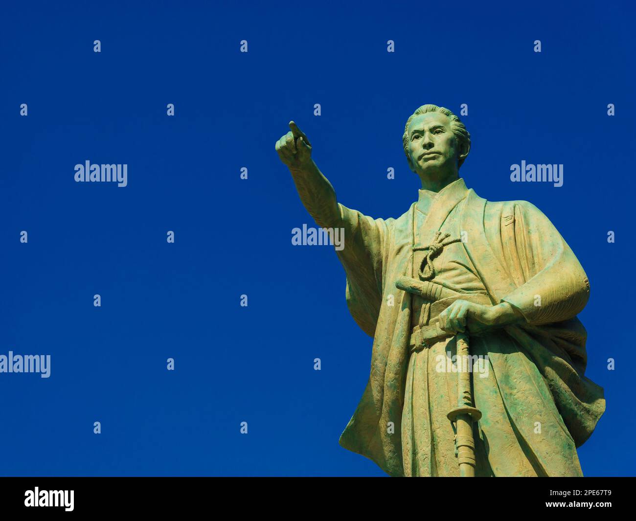 Katsu Kaishu statue in Sumdida ward in Tokyo, a 19th century statesman ...