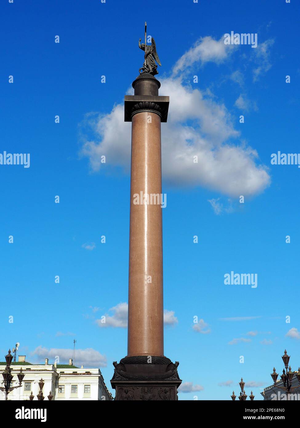 Alexander column in the Palace Square, Saint Petersburg, Russia, UNESCO ...