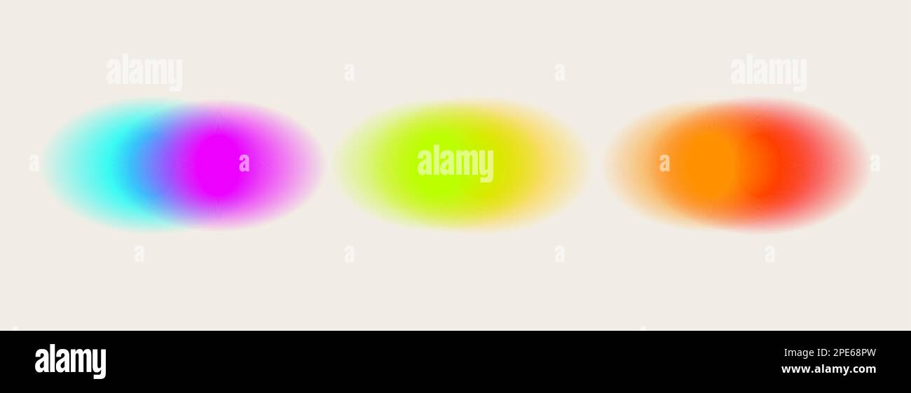 Set of blurred colorful abstract spots, frame. Defocused spots, vector ...