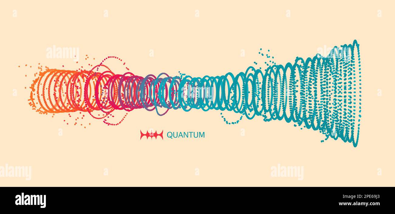 Array with dynamic particles. 3d technology style. Abstract background. Vector illustration ...