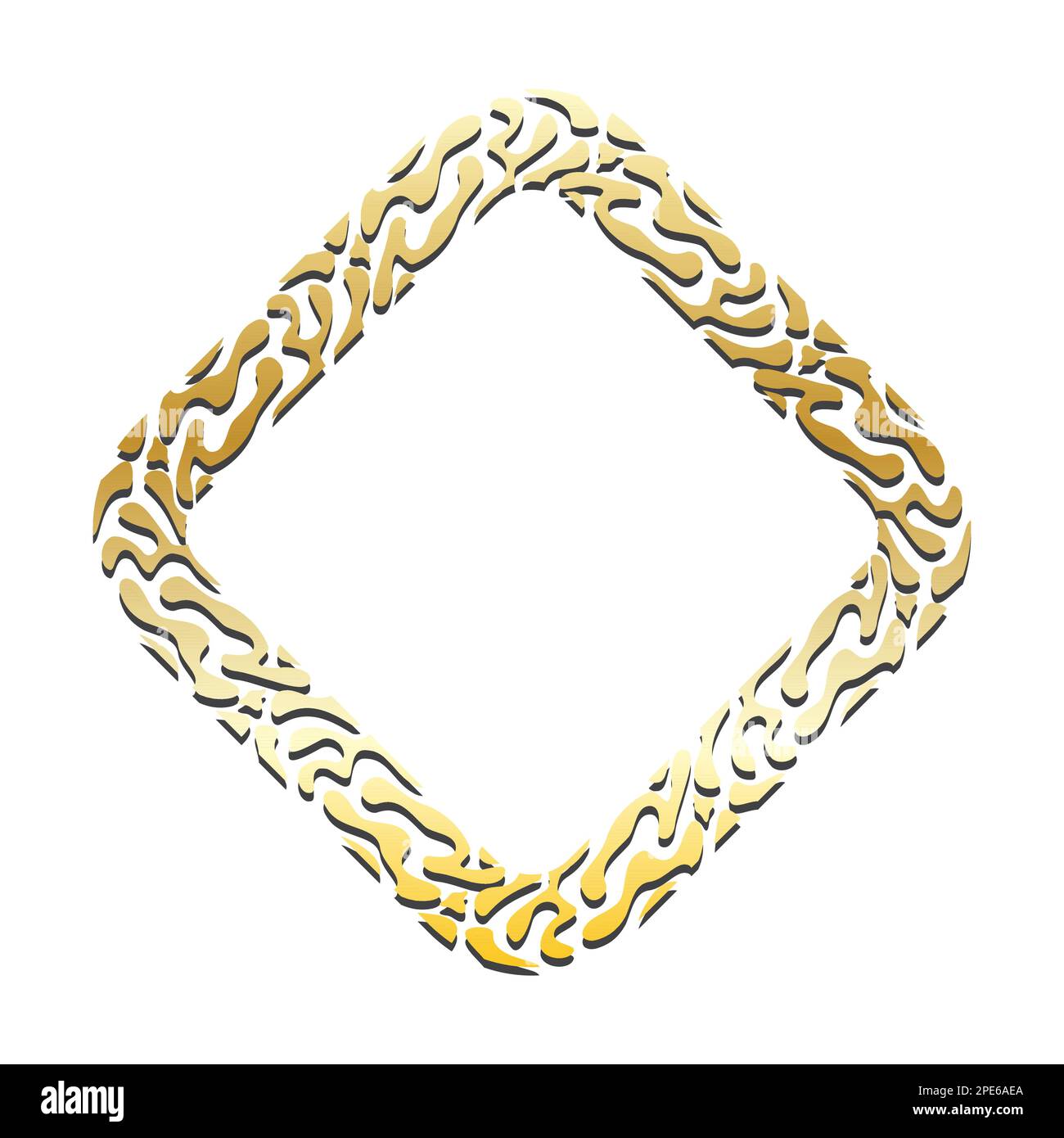 GOLDEN TIGER SKIN FRAME square frames for decorative headers. Gold ...